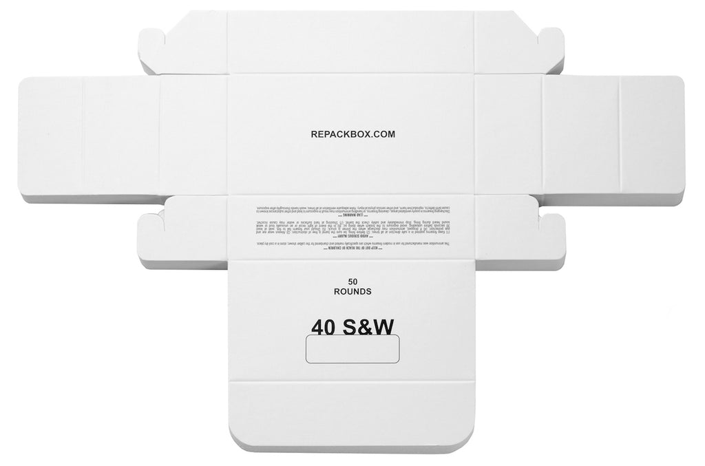 REPACKBOX - 3 Sample Boxes: 9 Pistol Calibers - Holds 50 Rounds