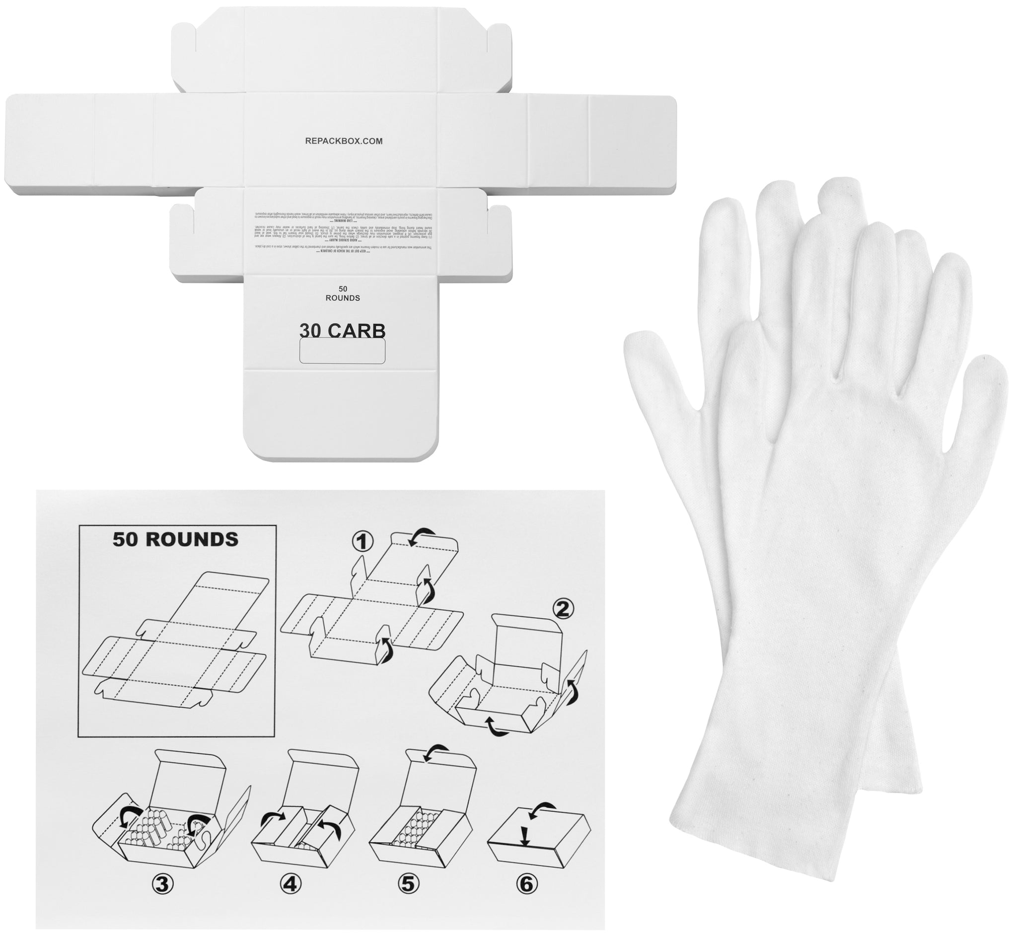 REPACKBOX - 30 Ammo Box Kit: All Pistol Calibers